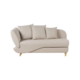 Beliani Chaiselongue MERI in Beige/Braun - (W) 155 x (H) 76 x (L) 69 cm | Gr.: onesize
