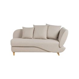 Beliani Chaiselongue MERI in Beige/Braun - (W) 155 x (H) 76 x (L) 69 cm | Gr.: onesize