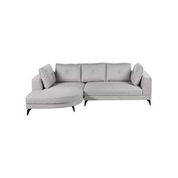 Beliani Ecksofa MARUM in Grau/Schwarz - (W) 262 x (H) 88 x (L) 151 cm | Gr.: onesize