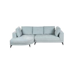 Beliani Ecksofa MARUM in Blau/Schwarz - (W) 262 x (H) 88 x (L) 151 cm | Gr.: onesize