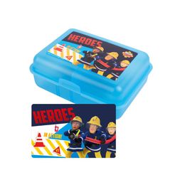 Feuerwehrmann Sam Brotdose mit Trennwand - Heroes in blau | Gr.: onesize