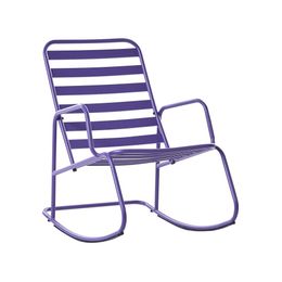 Beliani Schaukelstuhl TURI in Violett - (W) 66 x (H) 92 x (L) 96 cm | Gr.: onesize