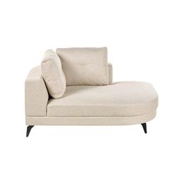 Beliani Chaiselongue MARUM in Beige/Schwarz - (W) 111 x (H) 88 x (L) 151 cm | Gr.: onesize
