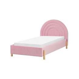 Beliani Kinderbett ANET in Rosa/Braun - (W) 106 x (H) 100 x (L) 217 cm | Gr.: onesize