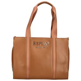 Henkeltasche Replay "Replay Taschen Lederimitat", Damen, Gr. onesize, cognac, Lederimitat, Taschen