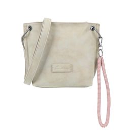 Umhängetasche Fritzi aus Preussen "Fritzi03N", Damen, Gr. B/H/T: 8,5cm x 22,5cm x 20,5cm, beige, Polyurethan (PU), unifarben, Taschen, mit abnehmbarer Schlüsselschlange