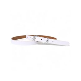 Fronhofer Lederg&uuml;rtel in Wei&szlig; | Gr.: 120 cm
