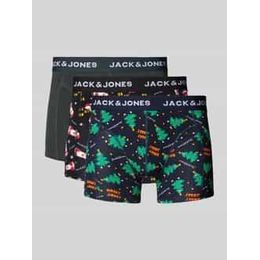 Jack & Jones Trunks mit elastischem Logo-Bund Modell 'HOLLY' im 3er-Pack