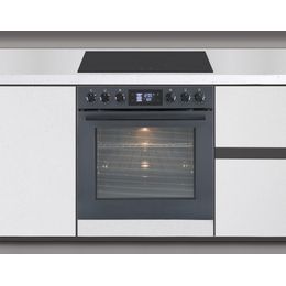 Hanseatic Elektro-Herd-Set "HBCO7210A1MB+HI46074C", Energieeffizienz: A+ (A+++-D), schwarz, Herdsets, Mattes Herd-Set: modern, edel, pflegeleicht