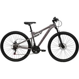 Mountainbike Huffy "Marker Vollgefedertes Mountainbike, 27.5-Zoll Räder" Gr. 44, weiß, neutral, Fahrräder, 44cm, 27,5 Zoll (69,85cm) hinten: 27,5 Zoll (69,85cm)