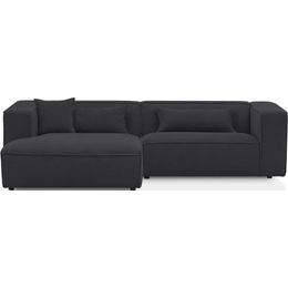 Ecksofa, B:267cm H:66cm T:167cmanthrazit, LeGer Home by Lena Gercke, 100% Polyester, Wohnzimmer, Sofas, "PIARA mit Kedernaht, Cord, Leinenoptik o.