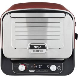 Ninja Multiofen "OO101EU, Elektrischer Outdoor Pizzaofen und Smoker, 8-in-1: Pizza", schwarz, B:45cm H:38cm T:54cm, Miniback&ouml;fen, Schmoren, Max Roast, Grillen, Backen/R&ouml;sten, Smoken, D&ouml;rren&Warmhalten