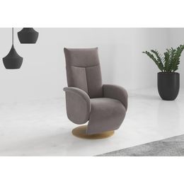 TV-Sessel Home Affaire "Glendale", taupe, B:75cm H:112cm T:82cm, 90% Polyester, 10% Polyamid, Sessel, wahlweise mit Aufstehhilfe, 2 Motoren und Akku