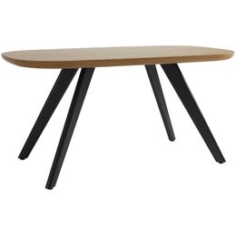 Sch&ouml;ner Wohnen Kollektion Esstisch, B:160cm H:76cm T:90cmeichefarbig tobacco, schwarz, eichefarbig tobacco, SCH&Ouml;NER WOHNEN-KOLLEKTION, Wohnzimmer, Tische, "LARVIK", in 160 cm