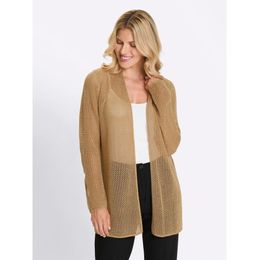 Sieh an! Ajour-Strickjacke in camel | Gr.: 38