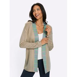 Sieh an! Ajour-Strickjacke in sand | Gr.: 50