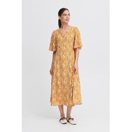 Pulz Kleid PZNELLY Regular fit in Yellow Paisley Printed | Gr.: XL
