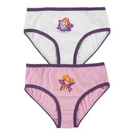 2er Pack PAW PATROL Unterhose Panty Slip in wei&szlig;/rosa | Gr.: 122/128