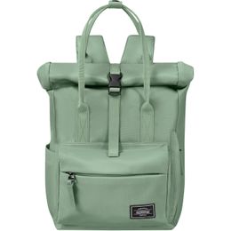 Laptoprucksack American Tourister "URBAN GROOVE, Backpack City", Damen, Gr. B/H/T: 25cm x 36cm x 11cm, grün (urban grün), Polyester, Rucksäcke Laptoprucksack, Freizeitrucksack Schulrucksack Cityrucksack Arbeitsrucksack