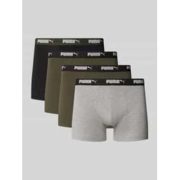 Puma Boxershorts mit elastischem Logo-Bund im 4er-Pack