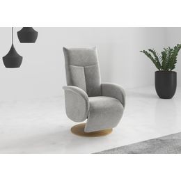 TV-Sessel Home Affaire "Glendale", hellgrau, B:75cm H:112cm T:82cm, 100% Polyester, Sessel, wahlweise mit Aufstehhilfe, 2 Motoren und Akku
