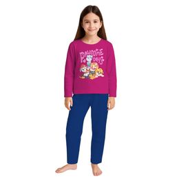 PAW PATROL Schlafanzug Pyjama Set Langarm Oberteil mit Hose in pink | Gr.: 122/128