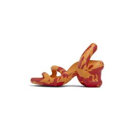 Camper Sandalen " Kobarah " in Orange Rot | Gr.: 43