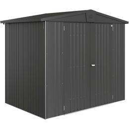 Gerätehaus BioHort "Europa Gr. 3, verschiedene Farben", grau (dunkelgrau, metallic), Gerätehäuser, Stahl, Qualitäts-Geräteschuppen aus Metall