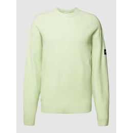 Calvin Klein Strickpullover mit gerippten Abschlüssen