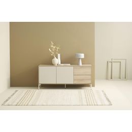 Schöner Wohnen Kollektion Sideboard "LABOE", eichefarbig bianco hell, B:150cm H:67cm T:41cm, Spanplatte, SCHÖNER WOHNEN-KOLLEKTION, Sideboards, 150 cm oder 200 cm mit push to open Funktion
