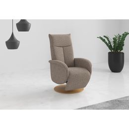 TV-Sessel Home Affaire "Glendale", cappuccino, B:75cm H:112cm T:82cm, 100% Polyester, Sessel, wahlweise mit Aufstehhilfe, 2 Motoren und Akku