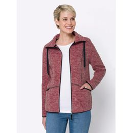 Sieh an! Fleece-Jacke in himbeere-meliert | Gr.: 40
