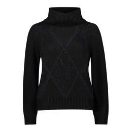 BETTY & CO BETTY & CO Strickpullover mit Kragen in Schwarz | Gr.: 40