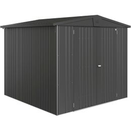 Gerätehaus BioHort "Europa Gr. 4, verschiedene Farben", grau (dunkelgrau, metallic), Gerätehäuser, Stahl, Qualitäts-Geräteschuppen aus Metall