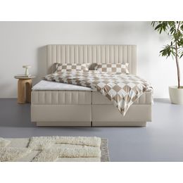 Boxbett HOMSY BY ANA JOHNSON "Moonio inkl. Bettkasten", creme, B:227cm L:214cm, Komplettbetten, erhältlich in verschiedenen Breiten und Härtegraden