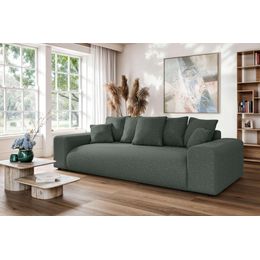 Big-Sofa Home Affaire, B:256,5cm H:82cm T:122cmdunkelgrün, 100% Polyester, Sofas, "LAKESIDE 3-Sitzer Schlafsofa mit Bettkasten, Breite 256,5 cm",
