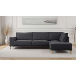 Ecksofa OTTO HOME, B:289cm H:85cm T:210cmdunkelgrau, 100% Polyester, Sofas, "Oland Skandi, weicher Chenille-Stoff", L-Form, 289 cm,