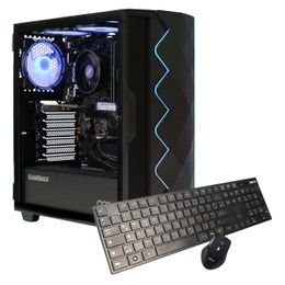 GAMEMAX Gaming-PC "Diamond BK 7789", schwarz, Microsoft Windows 11 Home (64 Bit), 32 GB RAM 1.000 GB SSD, Desktop-PCs, Windows 11