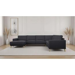Wohnlandschaft OTTO HOME, B:342cm H:85cm T:260cmdunkelgrau, 100% Polyester, Sofas, "Oland Skandi, weicher Chenille-Stoff", U-Form, 342 cm,