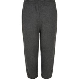 Stoffhose Urban Classics "Urban Classics Herren Boys Sweatpants", Jungen, Gr. 110/116, Normalgrößen, charcoal, 65% Baumwolle, 35% Polyester, unifarben, loose fit, Hosen