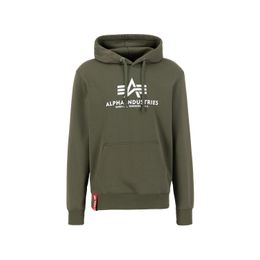 Hoodie Alpha Industries "Basic Hoodie BL", Herren, Gr. S, dunkelgrün, Obermaterial: 80% Baumwolle, 20% Polyester, regular fit, Sweatshirts