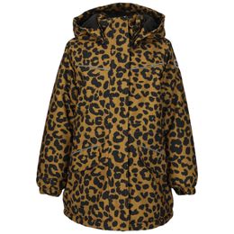 Outdoorjacke ZIGZAG "Angelina V2", Jungen, Gr. 104, goldfarben, schwarz, 100% Polyester, bedruckt, normal, ohne Ausschnitt, Jacken, mit wasserdichter Membran