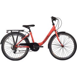 S'COOL Kinderfahrrad S’COOL "S'COOL chiX" Gr. 35, koralle, dunkelrot, Fahrräder, Kinder, 35cm, 24 Zoll (60,96cm)