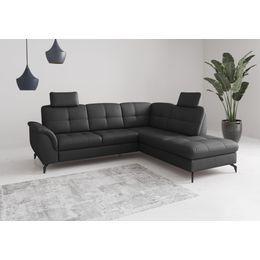Sit & More Ecksofa SIT & MORE, T:212cmschwarz, Wohnzimmer, Sofas, "Zora"