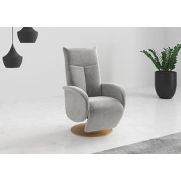 TV-Sessel Home Affaire "Glendale", hellgrau, B:75cm H:112cm T:82cm, 100% Polyester, Sessel, wahlweise mit Aufstehhilfe, 2 Motoren und Akku