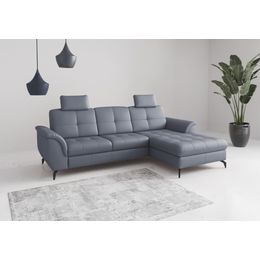 Sit & More Ecksofa SIT & MORE, T:164cmgraublau, Wohnzimmer, Sofas, "Zora"