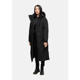 Wintermantel Navahoo "Schneewächter 14", Damen, Gr. 4XL (48), schwarz, Obermaterial: 100% Polyester; Innenfutter: 100% Polyester; Wattierung: 100% Polyester; Ärmelfutter: 100% Polyester, gerade knieumspielend, eng normaler Saum, Mäntel, warmer Winter Kurzmantel, Topseller