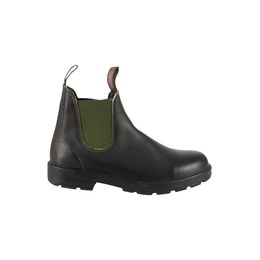Blundstone Stiefel - Leather Boots With Contrasting Olive Green Elastic - Gr. 8 - in Braun - f&uuml;r Damen