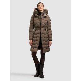 Steppmantel Khujo "MIRA", Damen, Gr. L, cane braun, Twill, 100% Polyester, unifarben, eingesetzt gerader Abschluss mit Reißverschluss, Mäntel