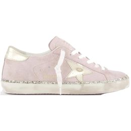 Golden Goose Deluxe Brand Golden Goose Low-Top Sneaker - Dames Super-Star Sneaker Roze - Gr. 37 (EU) - in Wei&szlig; - f&uuml;r Damen